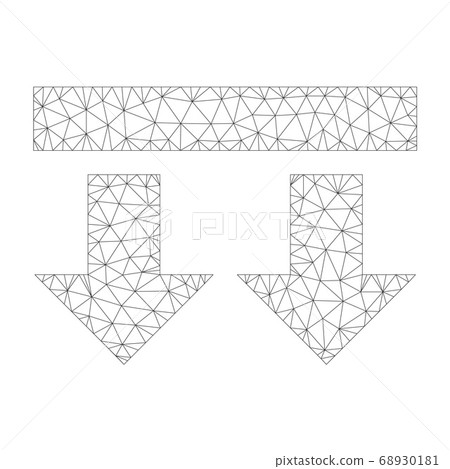 Mesh Vector Bring Down Icon - Stock Illustration [68930181] - PIXTA