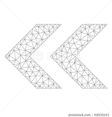 Mesh Vector Shift Left Icon - Stock Illustration [68930241] - PIXTA
