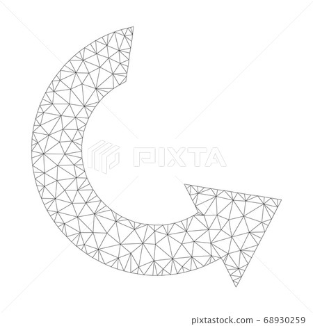 Mesh Vector Rotate Ccw Icon - Stock Illustration [68930259] - PIXTA