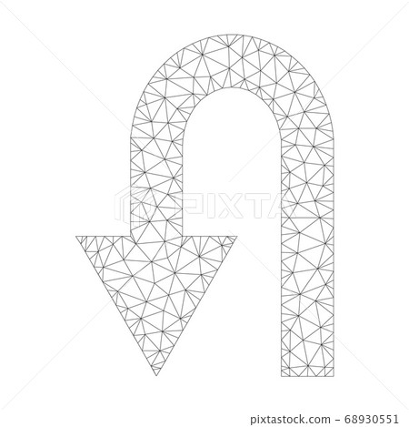 Mesh Vector Turn Back Icon - Stock Illustration [68930551] - PIXTA