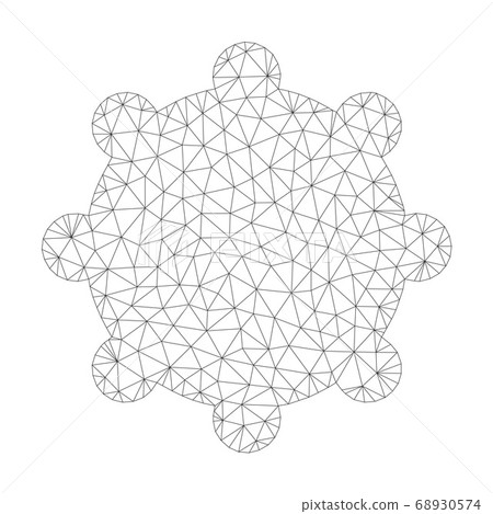 Mesh Vector Gear Icon - Stock Illustration [68930574] - PIXTA