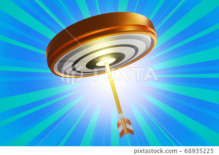 Winning image (Target arrow: 3DCG) - Stock Illustration [68935225] - PIXTA