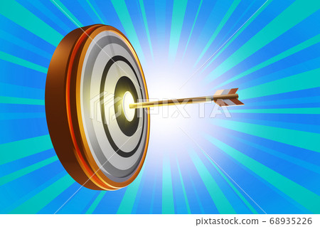 Winning image (Target arrow: 3DCG) - Stock Illustration [68935226] - PIXTA