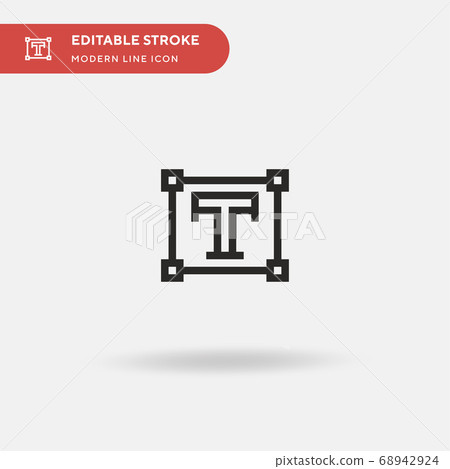 Text Simple vector icon. Illustration symbol... - Stock Illustration ...