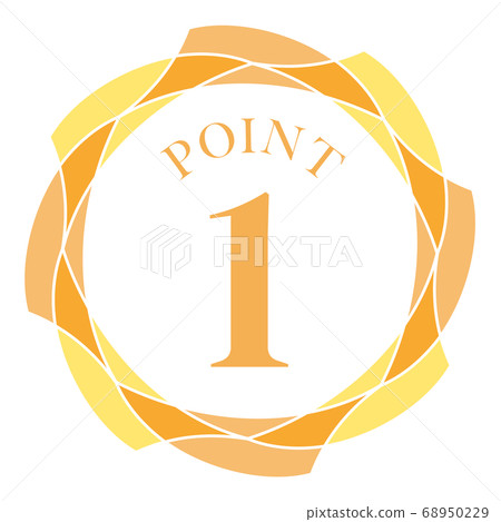Point 1 mark - Stock Illustration [68950229] - PIXTA