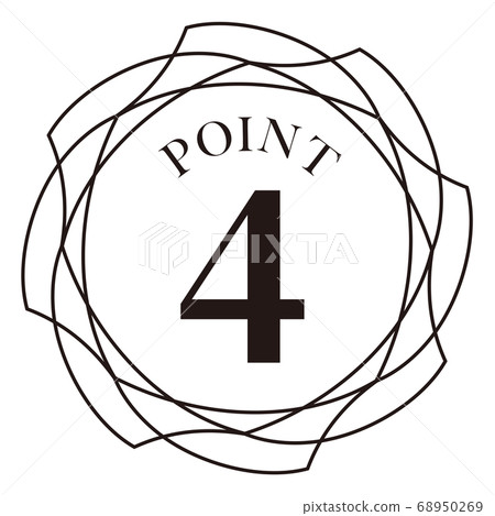 Point 4 mark - Stock Illustration [68950269] - PIXTA