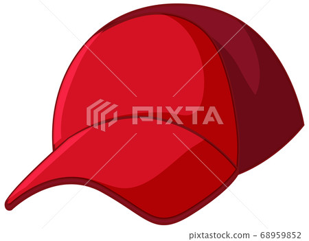 Red cap in cartoon style isolated on white - Stock Illustration ...