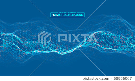 Blue background design. Colourful music... - Stock Illustration ...