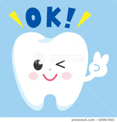 Tooth character OK - Stock Illustration [68967068] - PIXTA