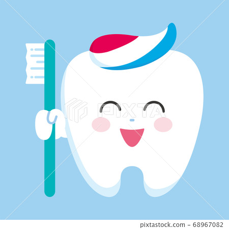 Tooth character toothbrush - Stock Illustration [68967082] - PIXTA