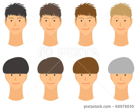 Men's hairstyle pattern illustration vector... - Stock Illustration ...