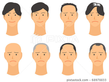 Men's hairstyle pattern illustration vector... - Stock Illustration ...