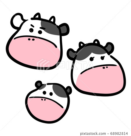 Cute cow parent and child - Stock Illustration [68982814] - PIXTA