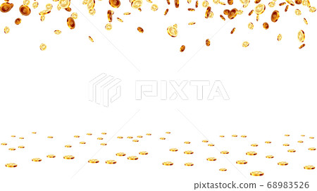 Realistic Gold coins explosion. Isolated on - Stock Illustration ...