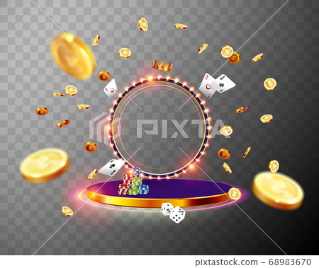 Vector illustration of the gold coins blast - Stock Illustration ...
