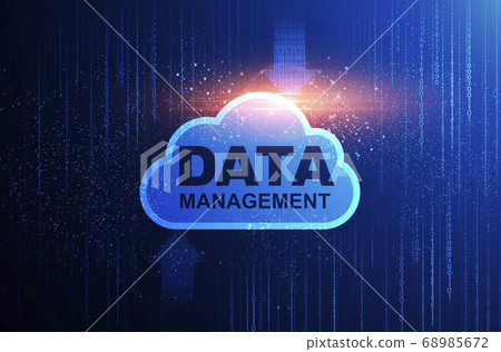 Creative Illustration For Data Management... - Stock Illustration ...