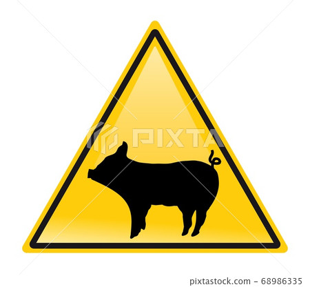 pig danger sign.eps - Stock Illustration [68986335] - PIXTA