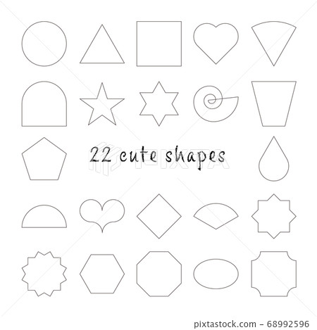 22 cute figures, white - Stock Illustration [68992596] - PIXTA