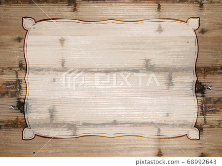 Wood grain background frame message card - Stock Illustration [68992643 ...