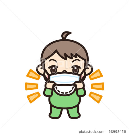 Baby guts pose mask - Stock Illustration [68998456] - PIXTA