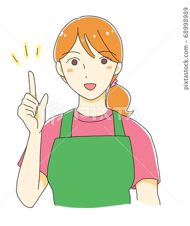 Illustration of a woman giving advice - Stock Illustration [68998989 ...