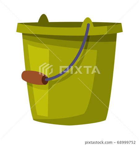 Green Plastic Bucket for Fish, Outdoor Activity... - Stock Illustration ...