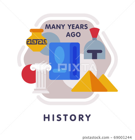 History School Subject Icon, Education and... - Stock Illustration ...