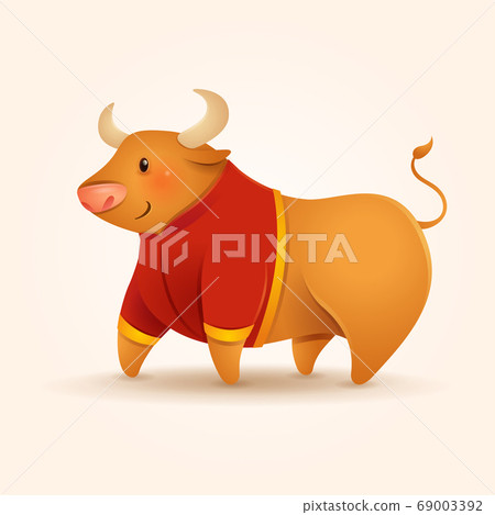 Chinese New Year 2021 zodiac - Ox. - Stock Illustration [69003392] - PIXTA