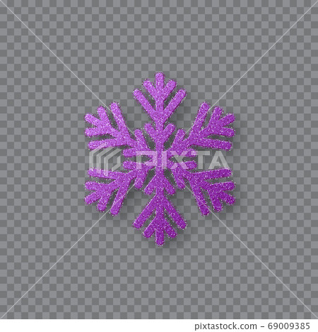 Glitter violet snowflake.-插圖素材 [69009385] - PIXTA圖庫