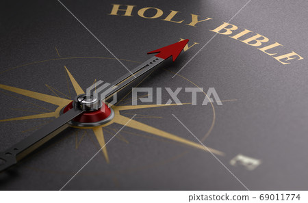 Find The Way Of Faith. Catholic Holy Bible. - Stock Illustration ...