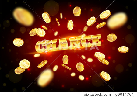 The gold word Chance, surrounded by attributes of - Stock Illustration ...