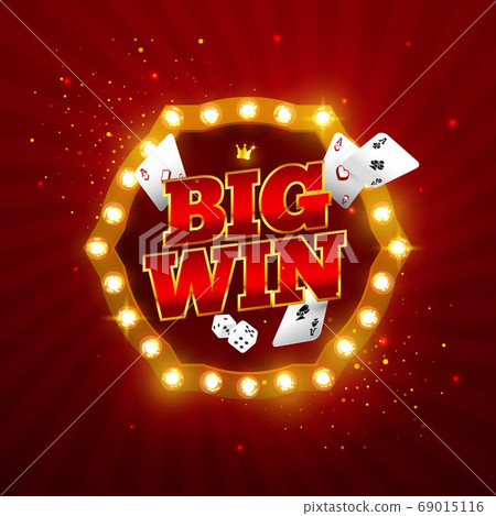 The word Big Win, surrounded by a luminous frame - Stock Illustration ...