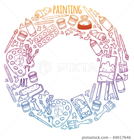 Creativity and imagination. Design college.... - Stock Illustration ...