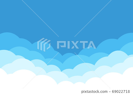 Cloud background rectangle blue sky - Stock Illustration [69022718] - PIXTA