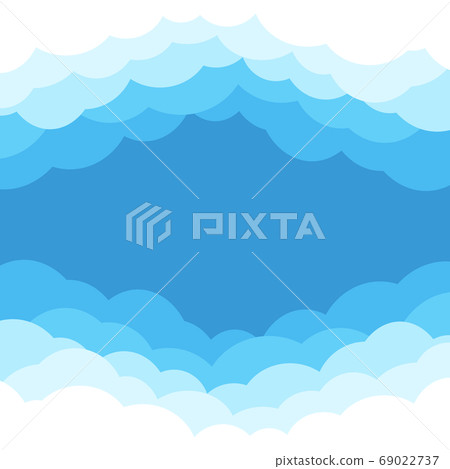 Cloud background square blue sky 2 - Stock Illustration [69022737] - PIXTA
