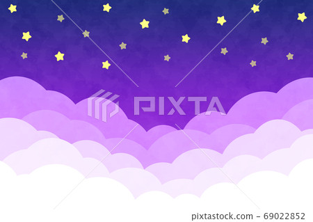 Cloud background rectangle starry sky... - Stock Illustration [69022852 ...