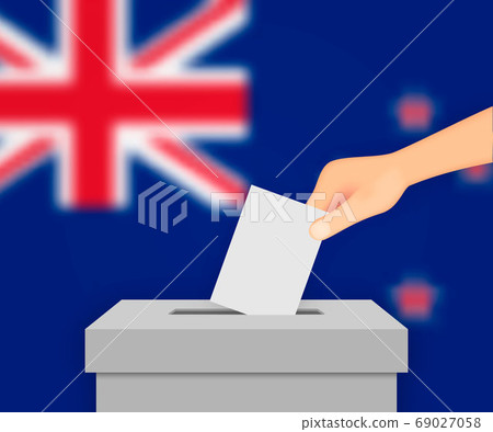 New Zealand election banner background. Template - Stock Illustration ...