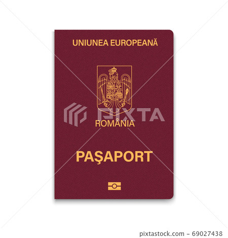 Passport of Romania. Template for your design - Stock Illustration ...