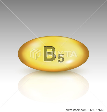 Vitamin B5. vitamin drop pill Template for your - Stock Illustration ...
