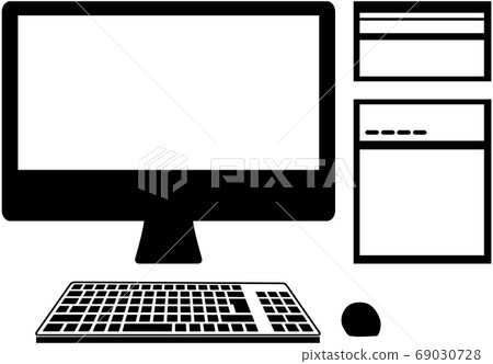 Simple computer icon illustration - Stock Illustration [69030728] - PIXTA
