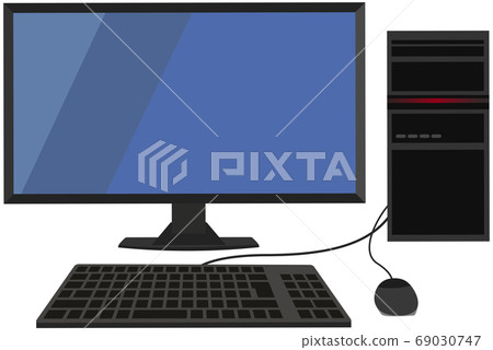 Illustration of computer monitor, computer... - Stock Illustration ...
