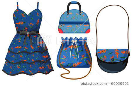 Set of floral costume object - Stock Illustration [69030901] - PIXTA