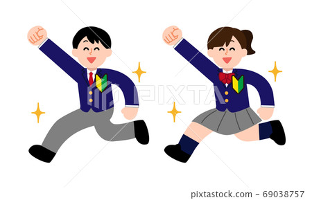 A beginner blazer student (simple color) that... - Stock Illustration ...
