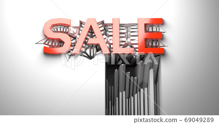 Sale lettering calligraphy made by red plastic... - Stock Illustration ...