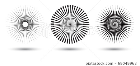 round form with halftone transitions. stripe... - Stock Illustration ...