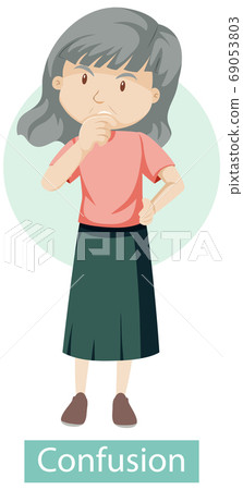 Cartoon character with confusion symptoms - Stock Illustration ...
