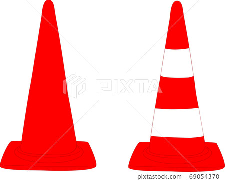 Simple pylon material [triangular cone] - Stock Illustration [69054370 ...