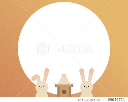 Izayoi Otsukimi Rabbit Frame Autumn - Stock Illustration [69056711] - PIXTA