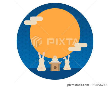 Izayoi Otsukimi Rabbit Frame Autumn - Stock Illustration [69056716] - PIXTA