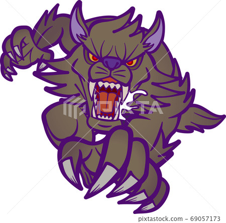 Werewolves 2 [2 head and purple] - Stock Illustration [69057173] - PIXTA